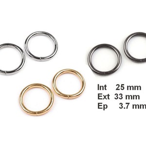 10 Open Metal Ring Buckles 20-25-30 Mm, Leather Buckles, Open Metal ...