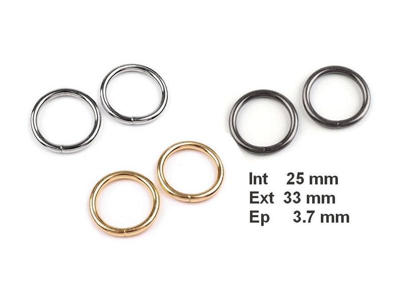 10 Open Metal Ring Buckles 20-25-30 Mm / Gold Silver Black / | Etsy