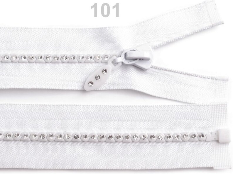 Rhinestone Zipper 50-55-60-65-70cm / Many Colors / Decorative - Etsy