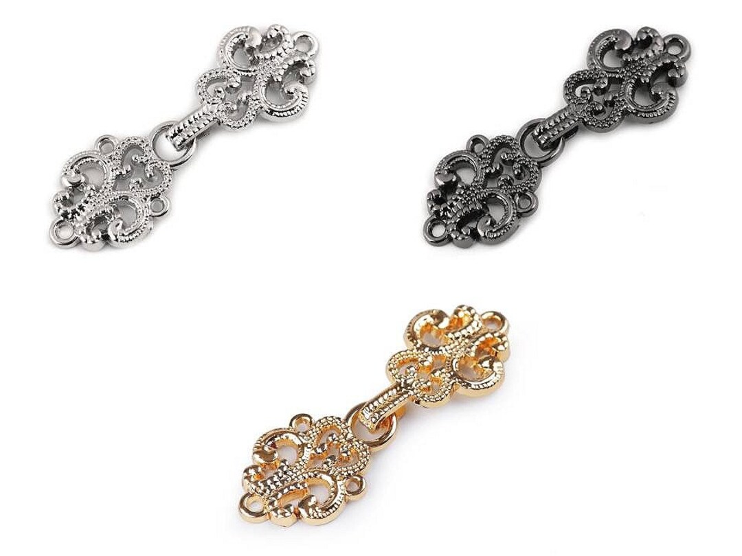 Clasp Hook Decorative Metal / Silver or Black / Hook Buckle Clip ...