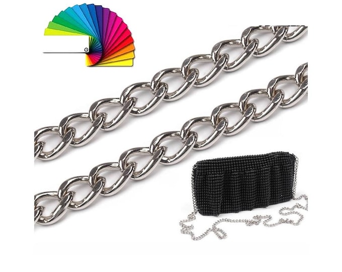 Leather Strap With Metal Chain and Snap Hooks, Metal Handle, Clutch ...