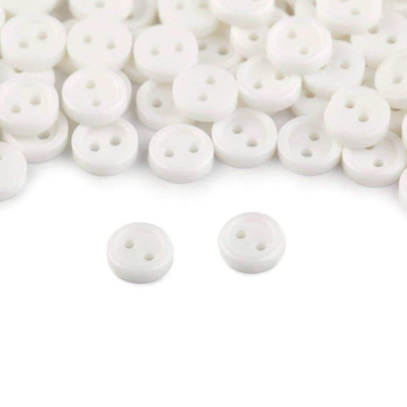 20 Two-holes Buttons 7mm / Many Colors / Plastic Buttons | Etsy