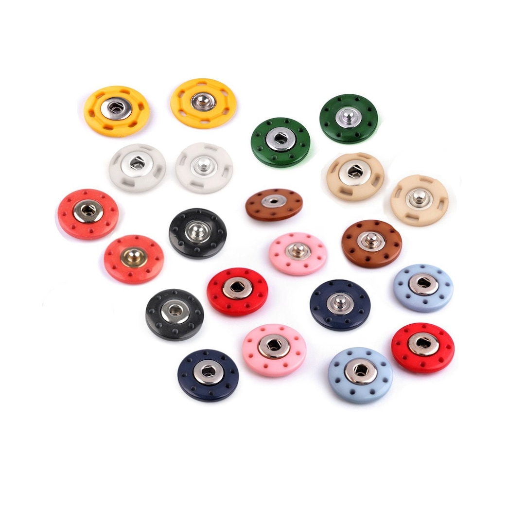 5 Sew on Plastic Press Snap Fastener / Many Colors / Snap Button ...