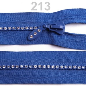 Rhinestone Zipper 50-55-60-65-70cm / Many Colors / Decorative - Etsy