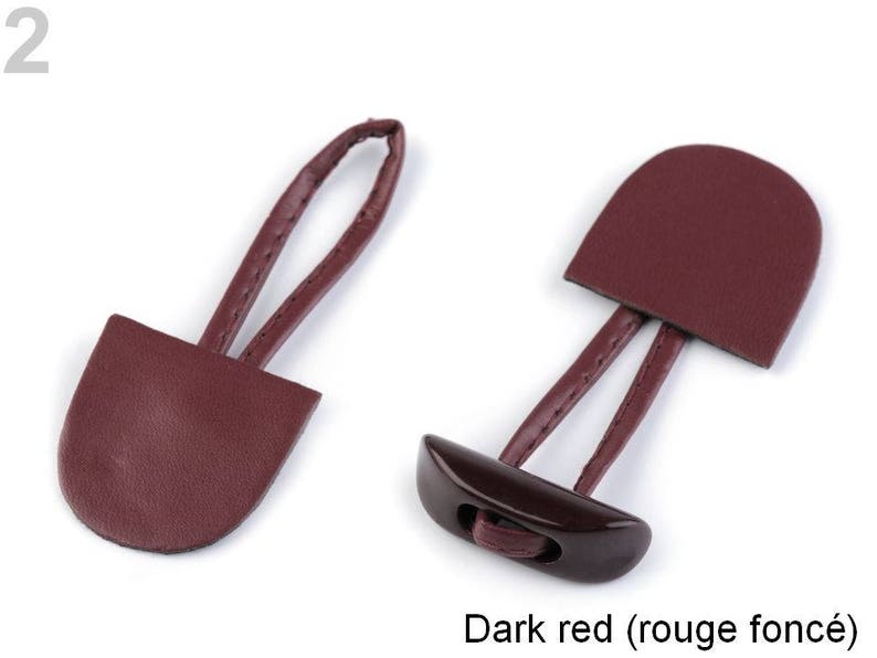Boutons brandebourg en simili cuir – fermeture décorative pour gilet et ...