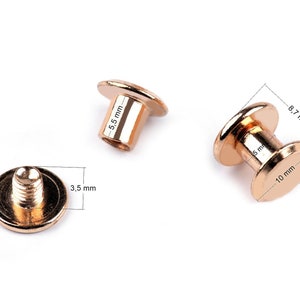 10 Saddle Rivets Ø10 Mm Silver Nickel or Pink Gold, Metal Rivet for ...