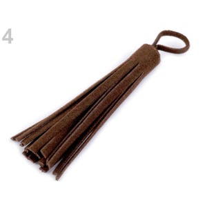 4 Faux Leather Suede Tassels 2.95" / Many Colors / Charms, Pendant, Eco ...