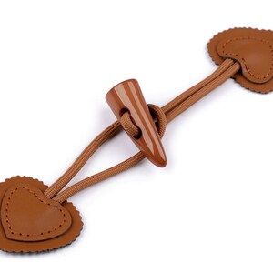 Imitation Leather Heart-shaped Brandenburg Fasteners and Toggle Buckle ...