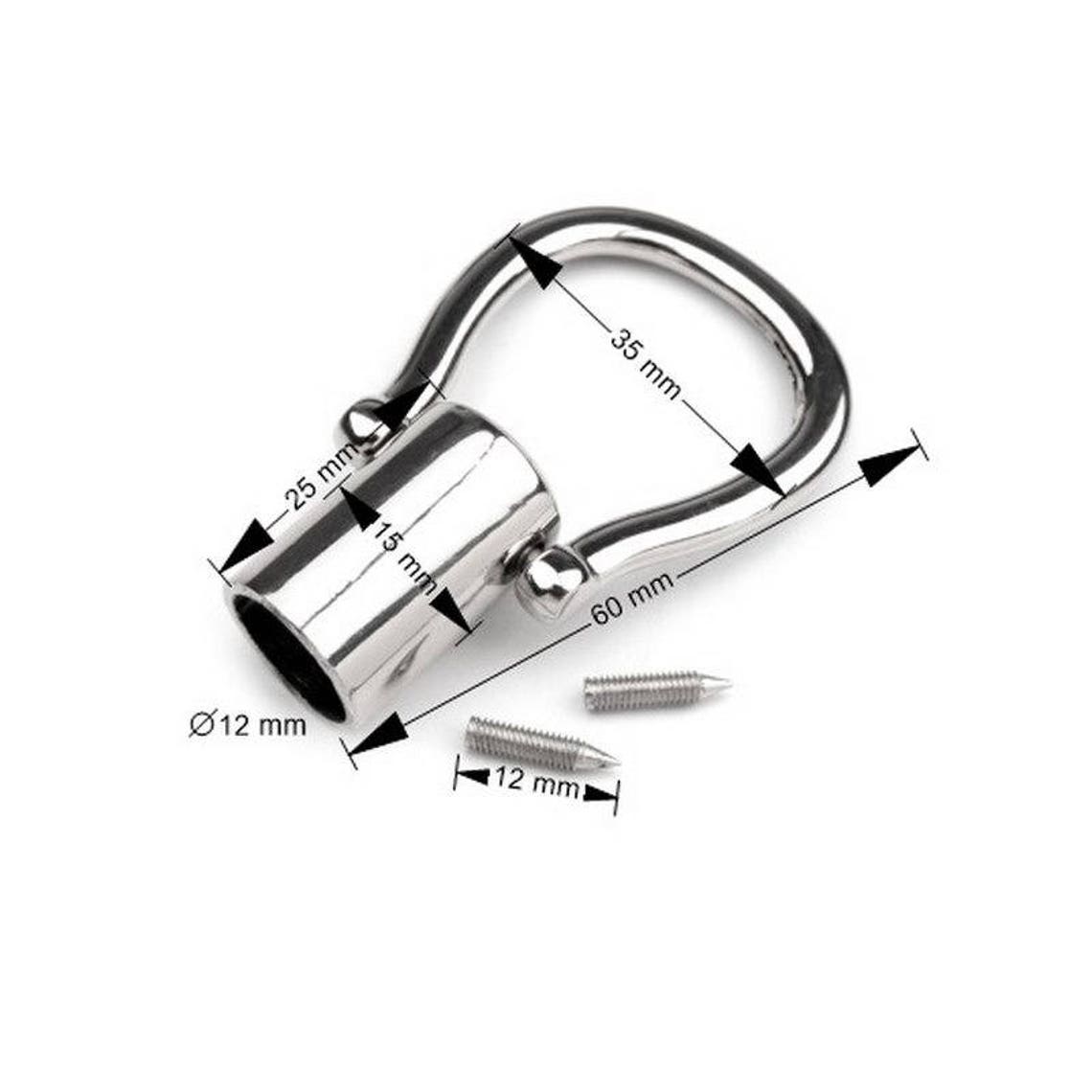 2 Metal Handbag Handle Connectors Ø12 Mm / Shoulder Strap Rope Bag ...