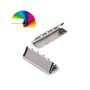 10 Metal Webbing Belt End Tips / 20-25-30-40 and 49mm / Belt Ends for ...
