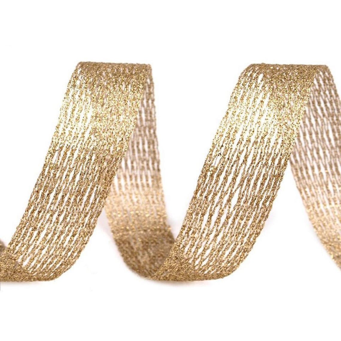 Metallic Decorative Wired Mesh Ribbon 12cm / Many Colors / | Etsy