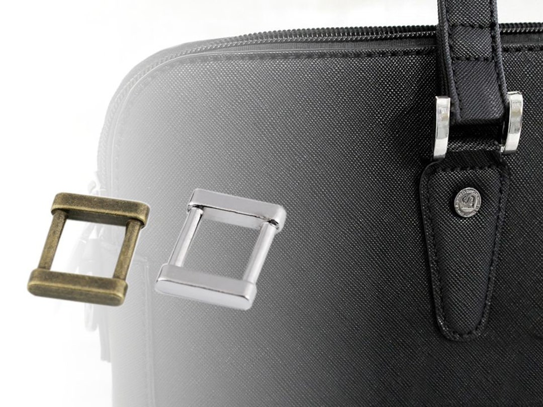 4 Flat Metal Loops 15mm / Silver, Bronze / Leather Goods Buckles, Bag ...