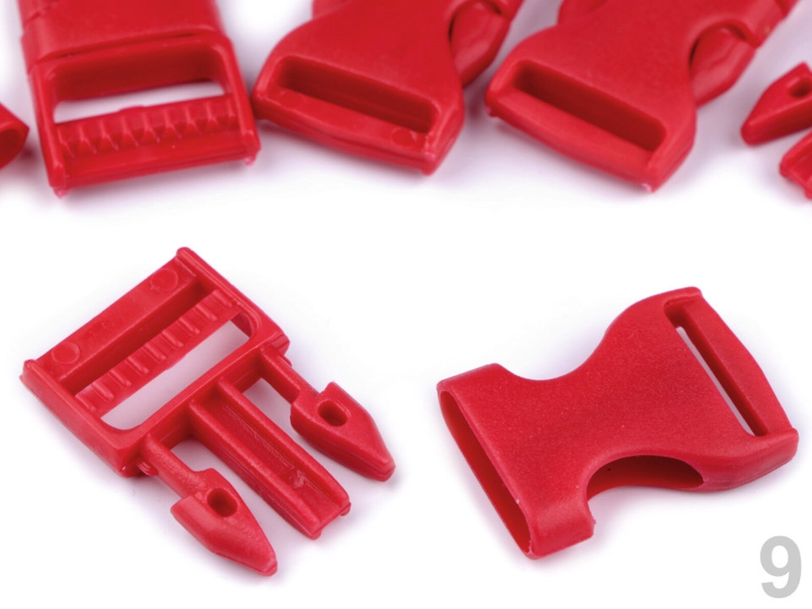 2 clips boucle sangle 20mm / Plastique noir ou blanc / Fermeture et ...