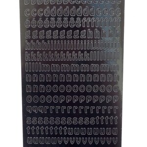 2 Stickers Alphabet Figures Metal 8mm / Silver, Gold, Black, Rainbow ...