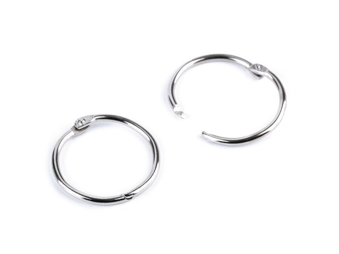 10 Binder Rings / Lock Rings for Scrapbooking, Metal Ring Binder Silver ...