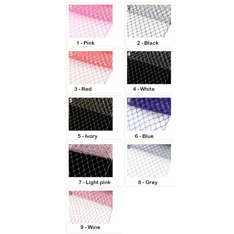 Crinoline Fishnet for Veil 945 / Many Colors / Filet | Etsy