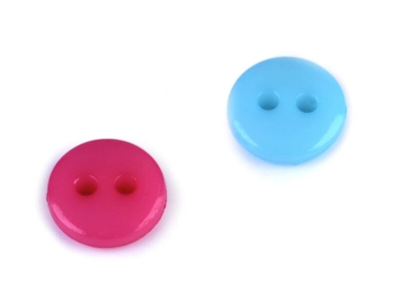 20 Two-holes Buttons 7mm / Many Colors / Plastic Buttons | Etsy