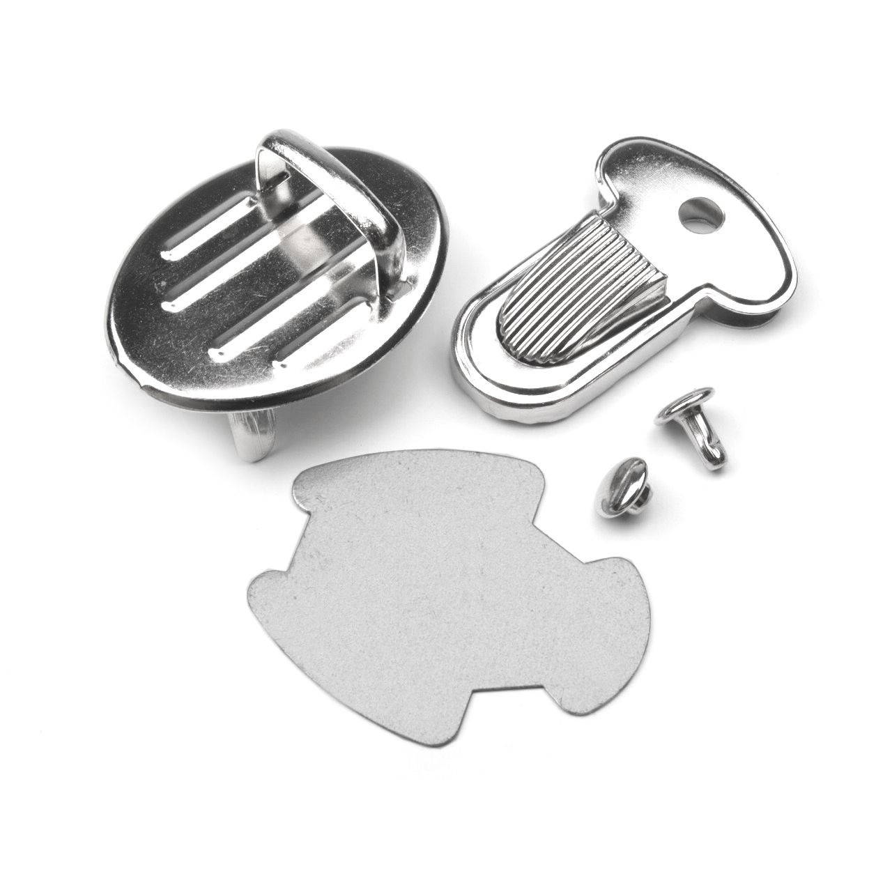 2 Metal Thumb Catch Bag Lock sets / silver metal tuck lock for | Etsy