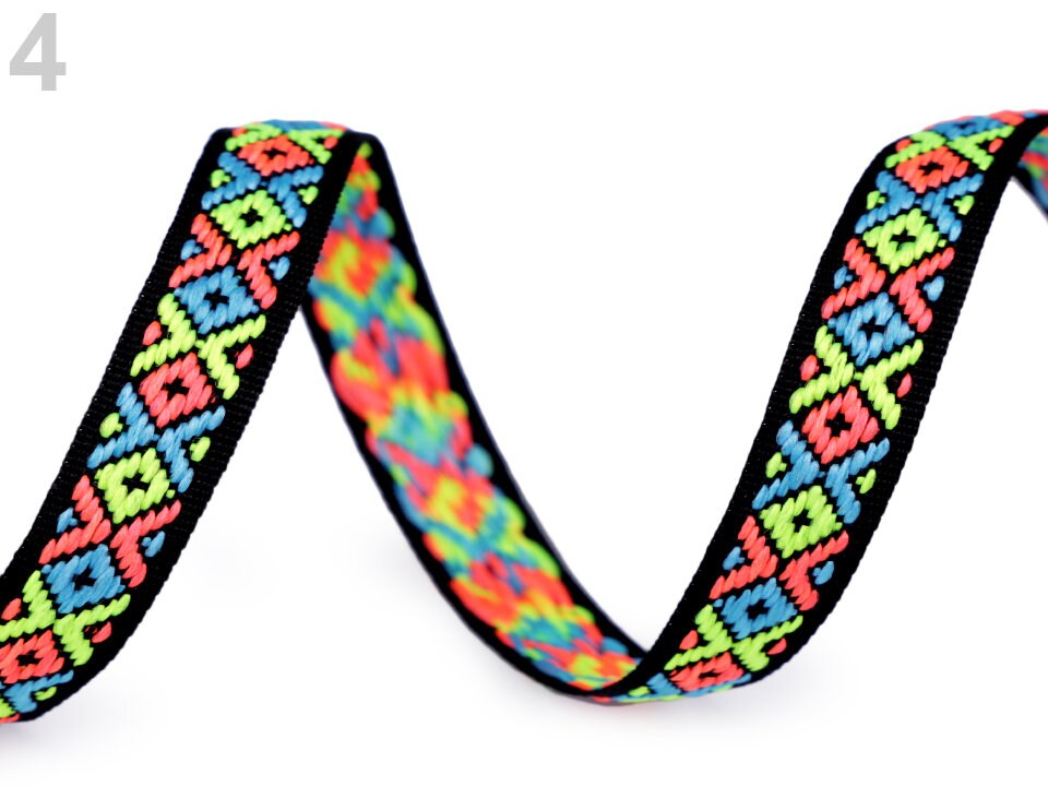 3yd braid woven Indian pattern 0.39 / ethnic ribbon | Etsy