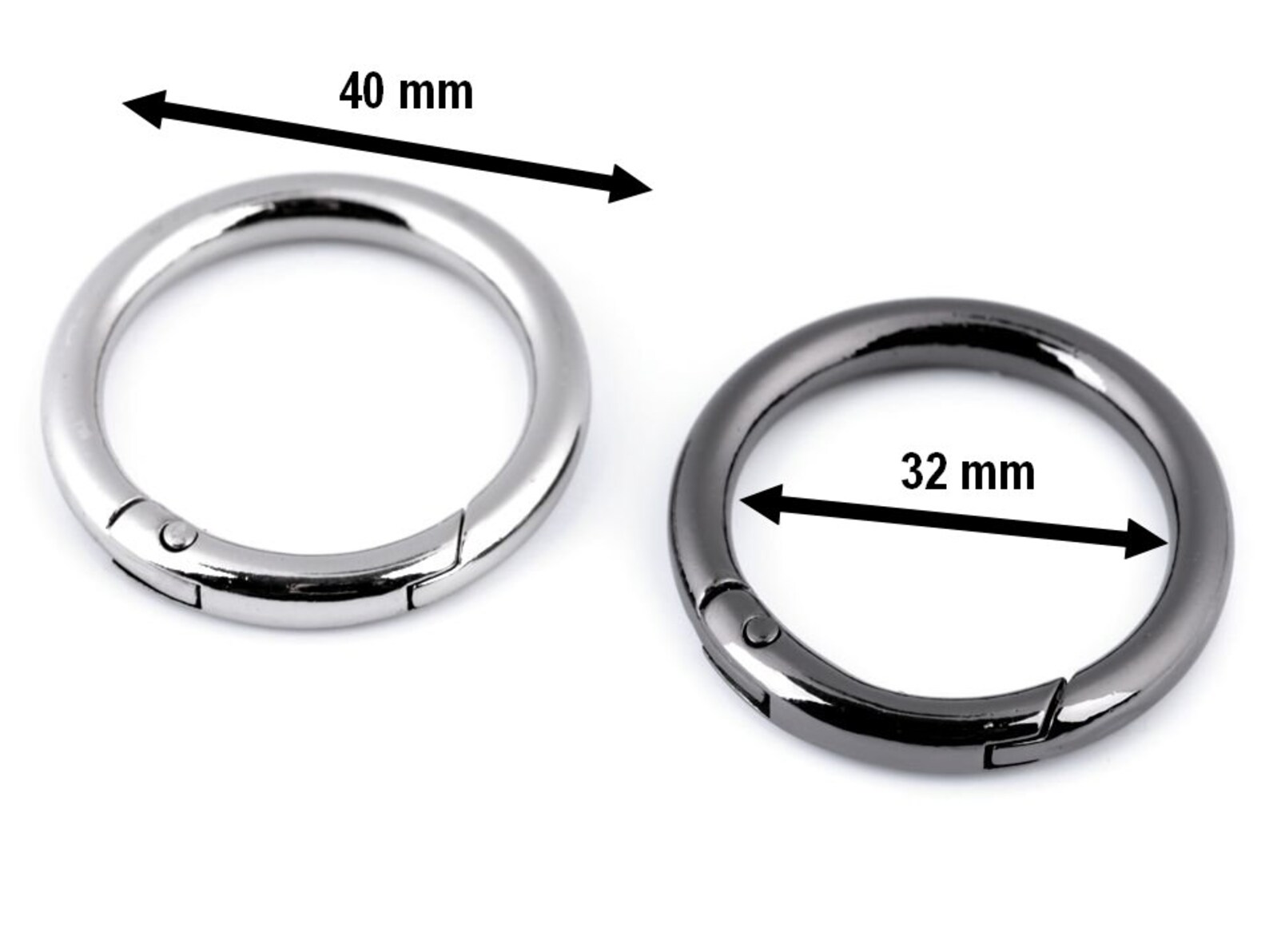 2 Oval Carabiner Snap Clip Hook / Silver Gold Black / / Metal Hooks ...