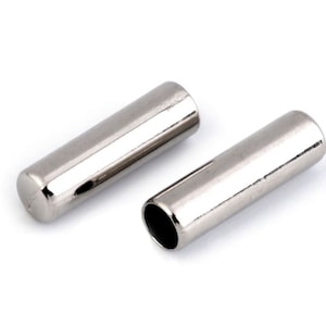 10 Cord End Tube Clasps 4mm / Black, Gold, Silver, Blackened Silver ...