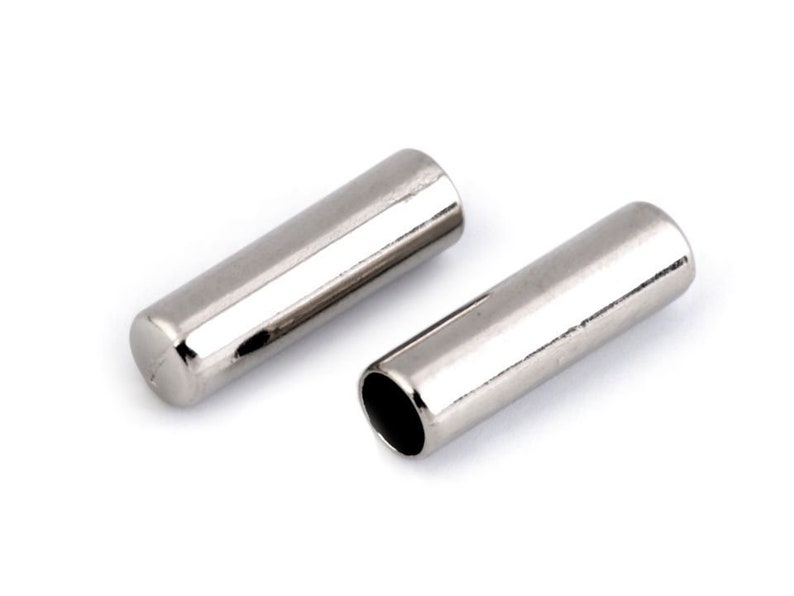 10 Cord End Tube Clasps 4mm / Black, Gold, Silver, Blackened Silver ...