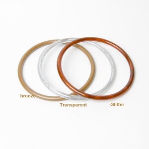 2 Round Bag Handles 13cm / Plastic Blue, Pink, Brown, Black ...