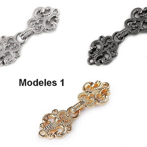 Clasp Hook Decorative Metal / Silver or Black / Hook Buckle Clip ...