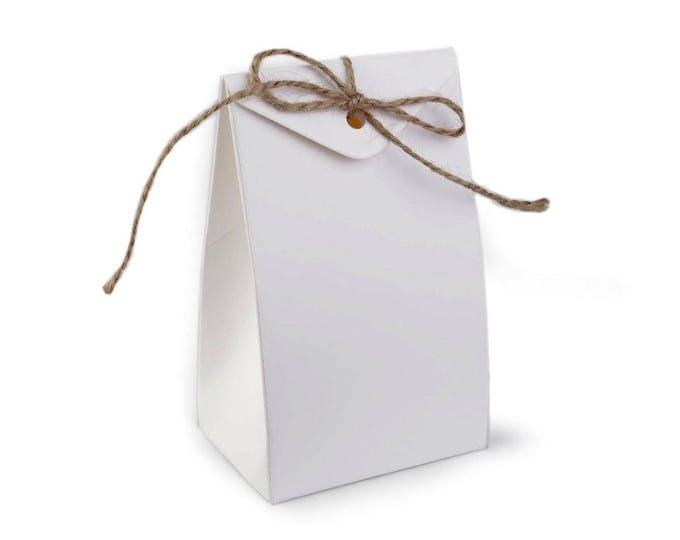 3 Cardboard Gift Bags With Rope Tie 12cm / Cardboard Gift - Etsy