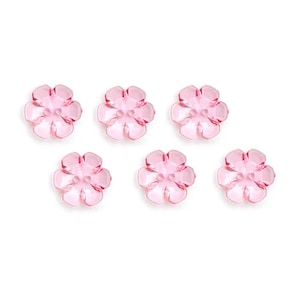 10 Transparent Flower Buttons 13mm / Many Colors / Plastic Clear ...