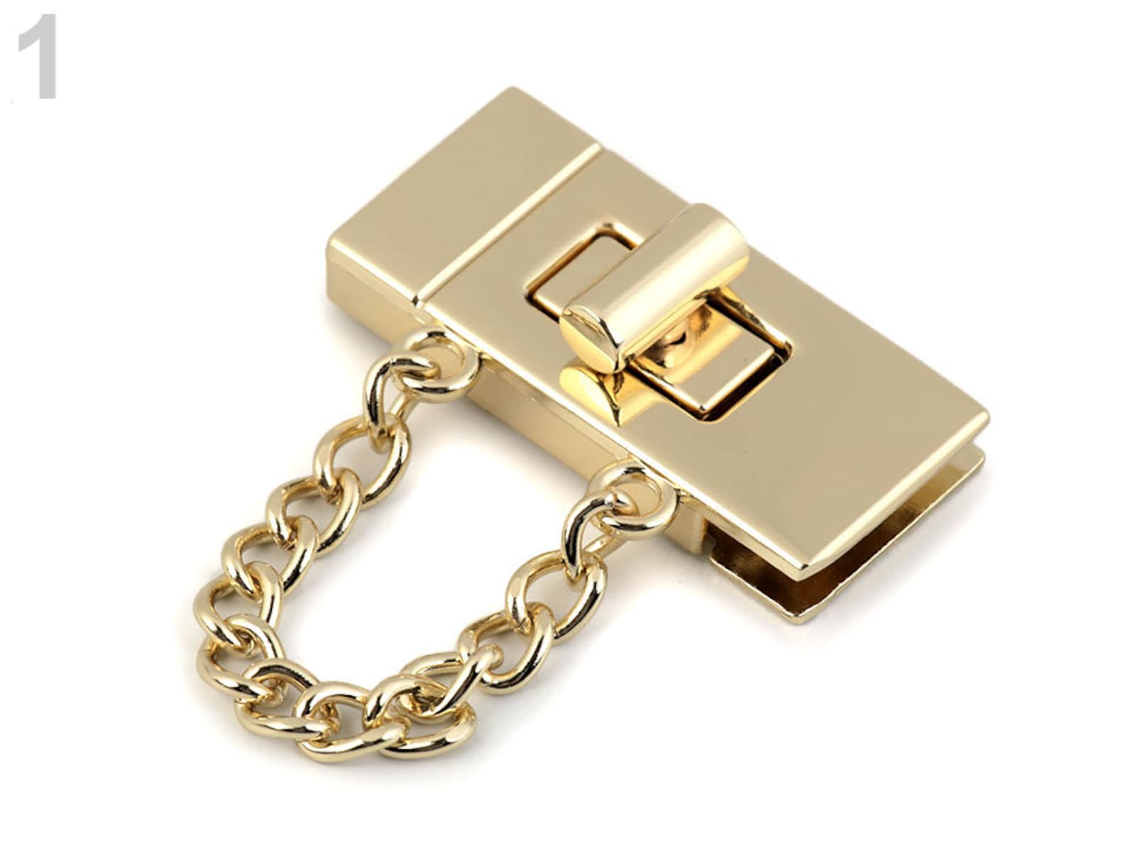 Metal Handbag Lock with chain 19x42mm / silver metal tuck lock | Etsy