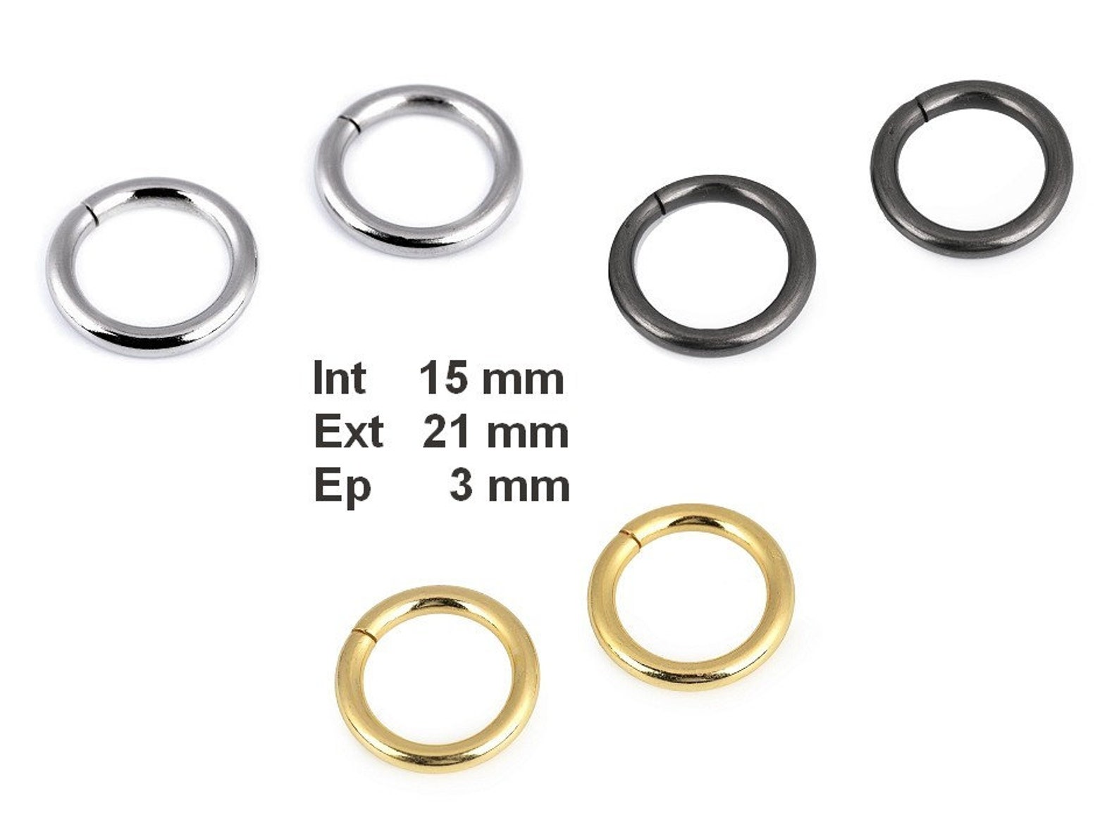 10 Open Metal Ring Buckles 20-25-30 Mm / Gold Silver Black / - Etsy