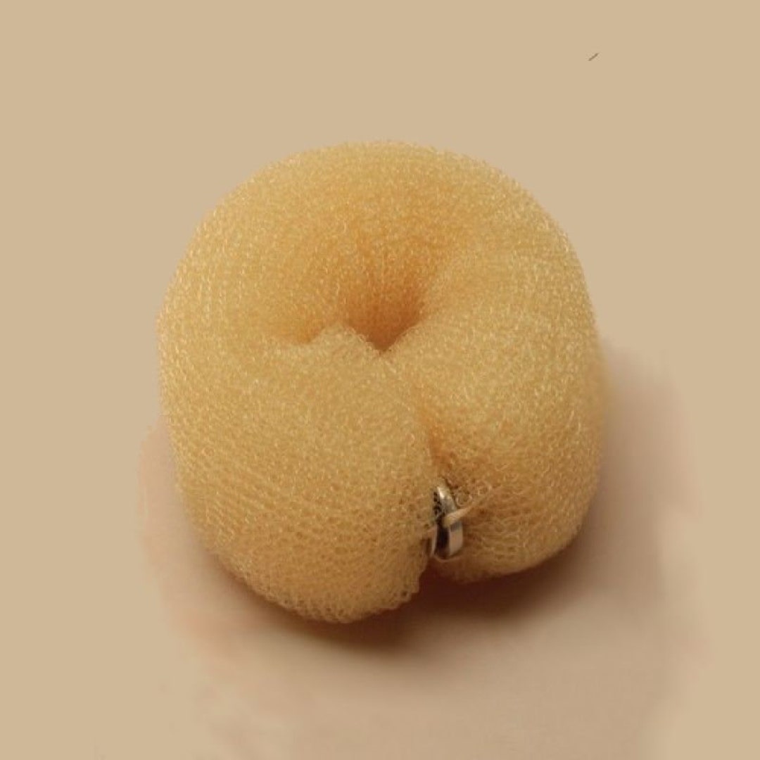 Bun Former With Press Stud 9 Cm / Ivory, Brown, Black / Foam Accessory ...
