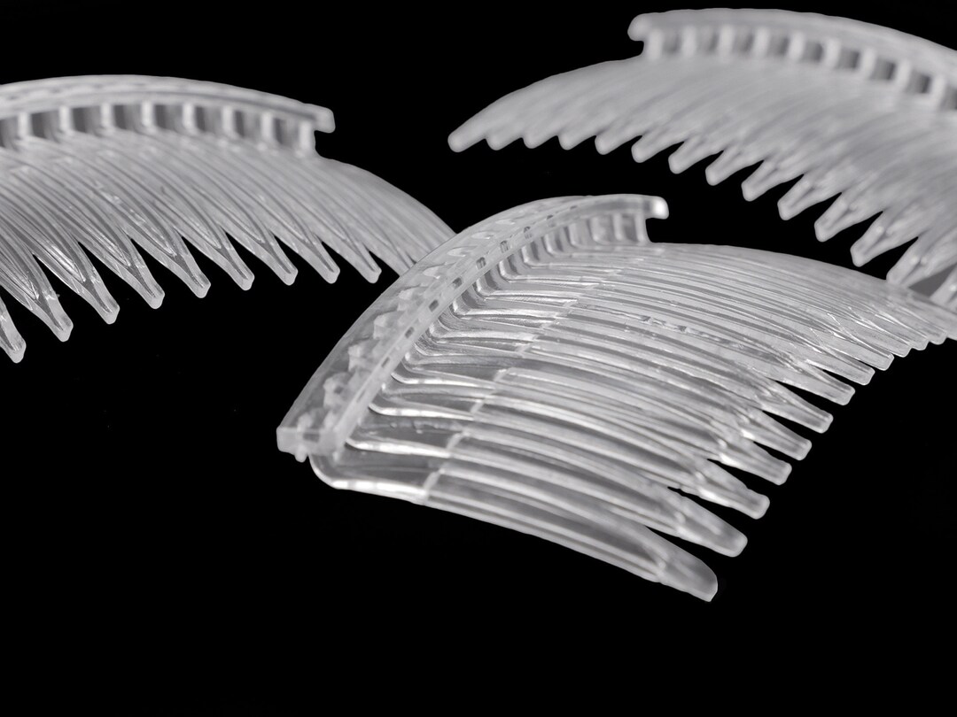 6 Translucent Crystal Combs / Decorative Comb Base, Hair Accessory to ...