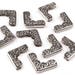 20 Corners Angles Decorated 16x16mm Silver or Bronze - Etsy UK
