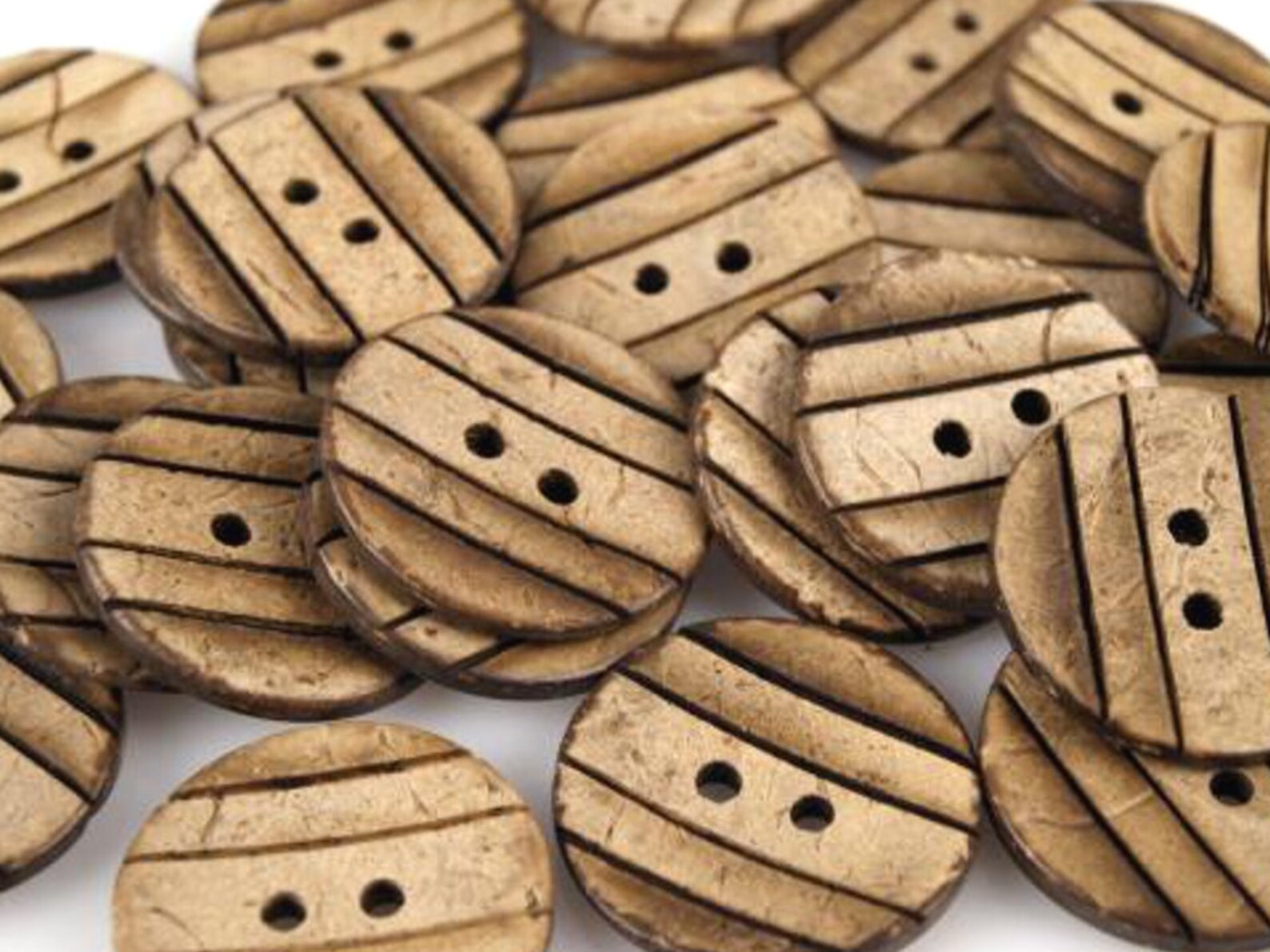 10 Coconut Buttons 23mm / Decorative Wooden Painted Buttons | Etsy