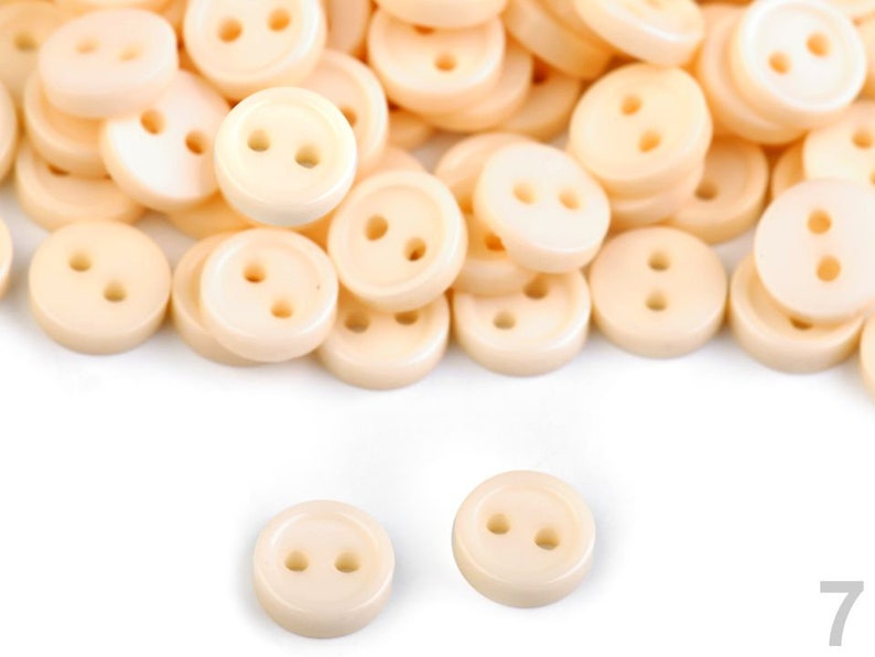 20 Two-holes Buttons 7mm / Many Colors / Plastic Buttons | Etsy