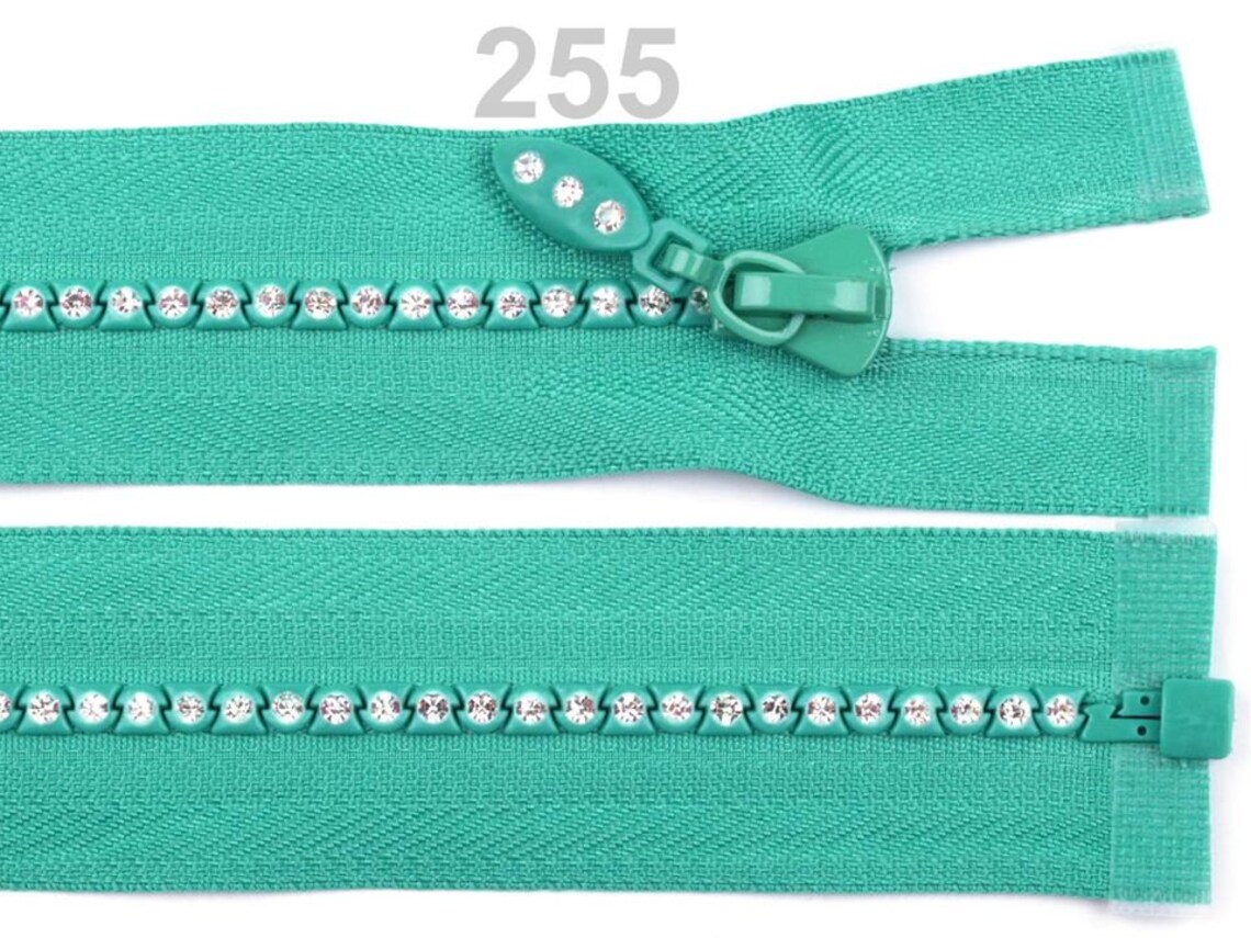 Rhinestone Zipper 50-55-60-65-70cm / Many Colors / Decorative - Etsy