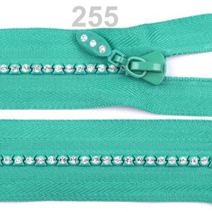 Rhinestone Zipper 50-55-60-65-70cm / Many Colors / Decorative - Etsy