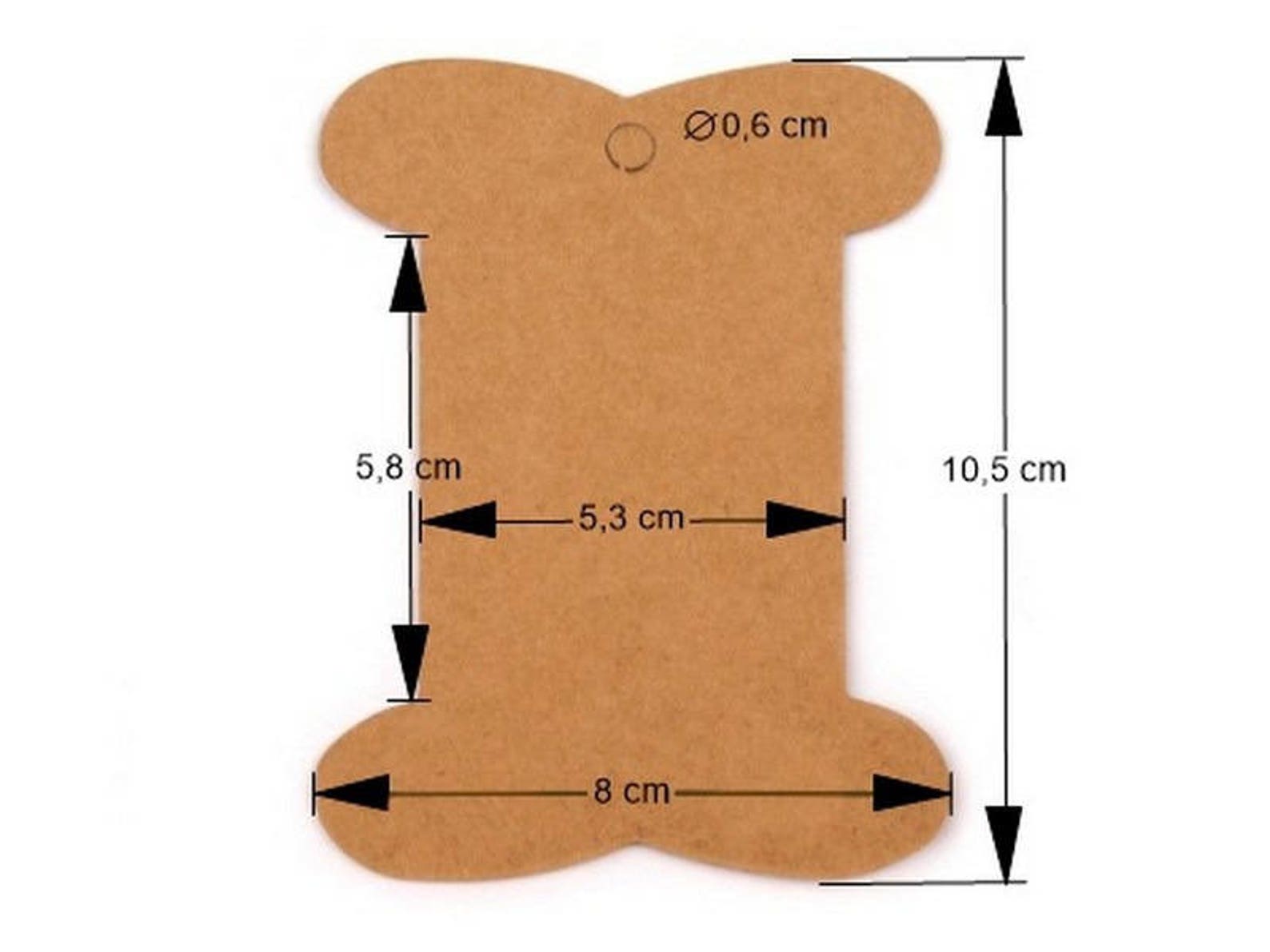 10 Paper Card Packaging Bobbin Spool 8x10cm / Ribbon Storage, Thread ...