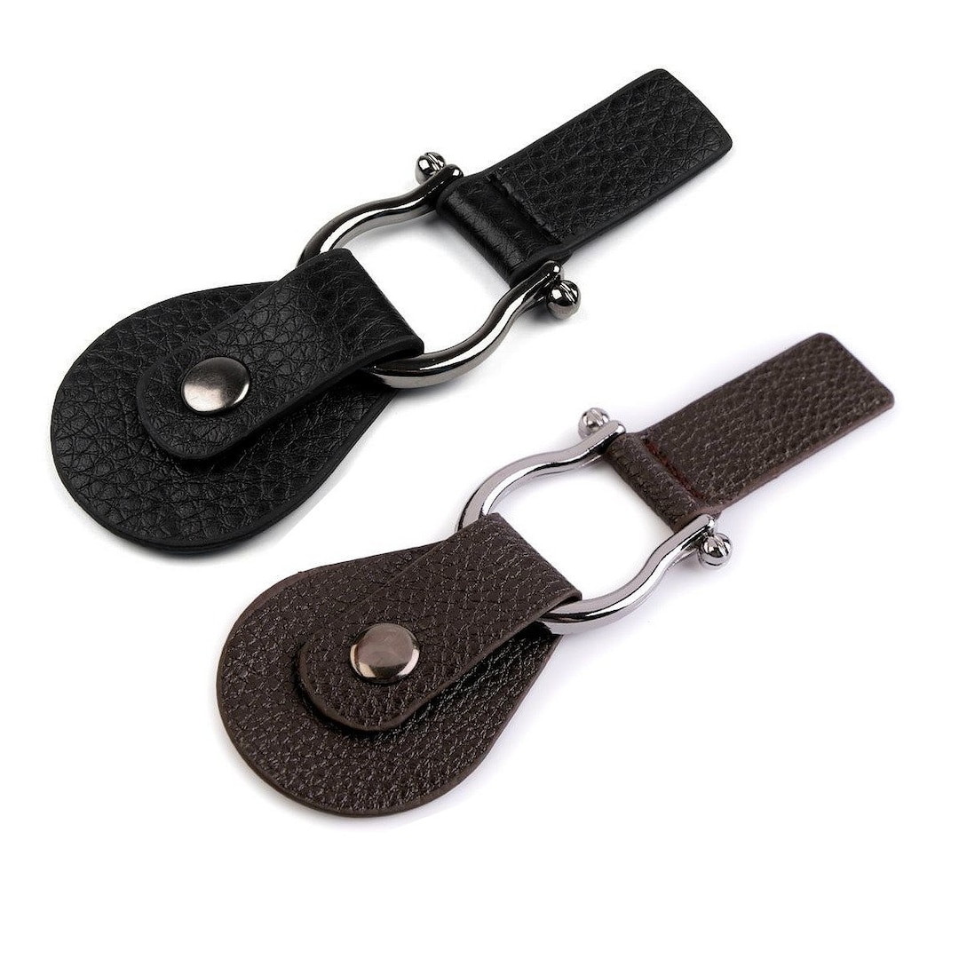 Buckle and Pressure in Faux Leather / Metal Silver Brown or Black ...