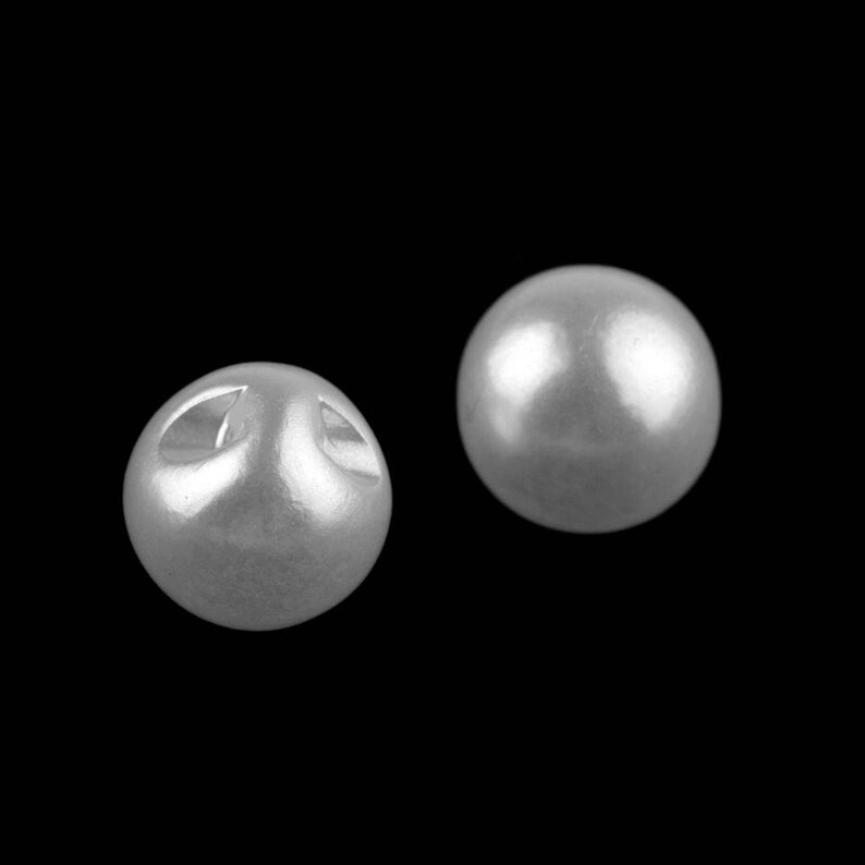 20 ball pearl buttons 6-8-9-10mm / white ivory black | Etsy