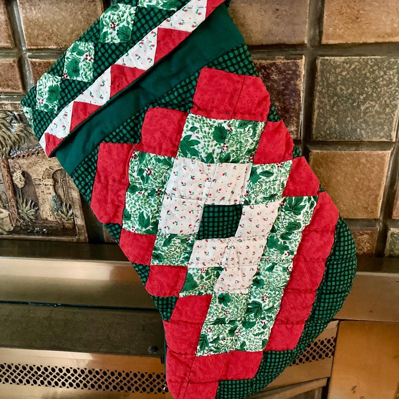 Bright Patchwork Stocking - Etsy