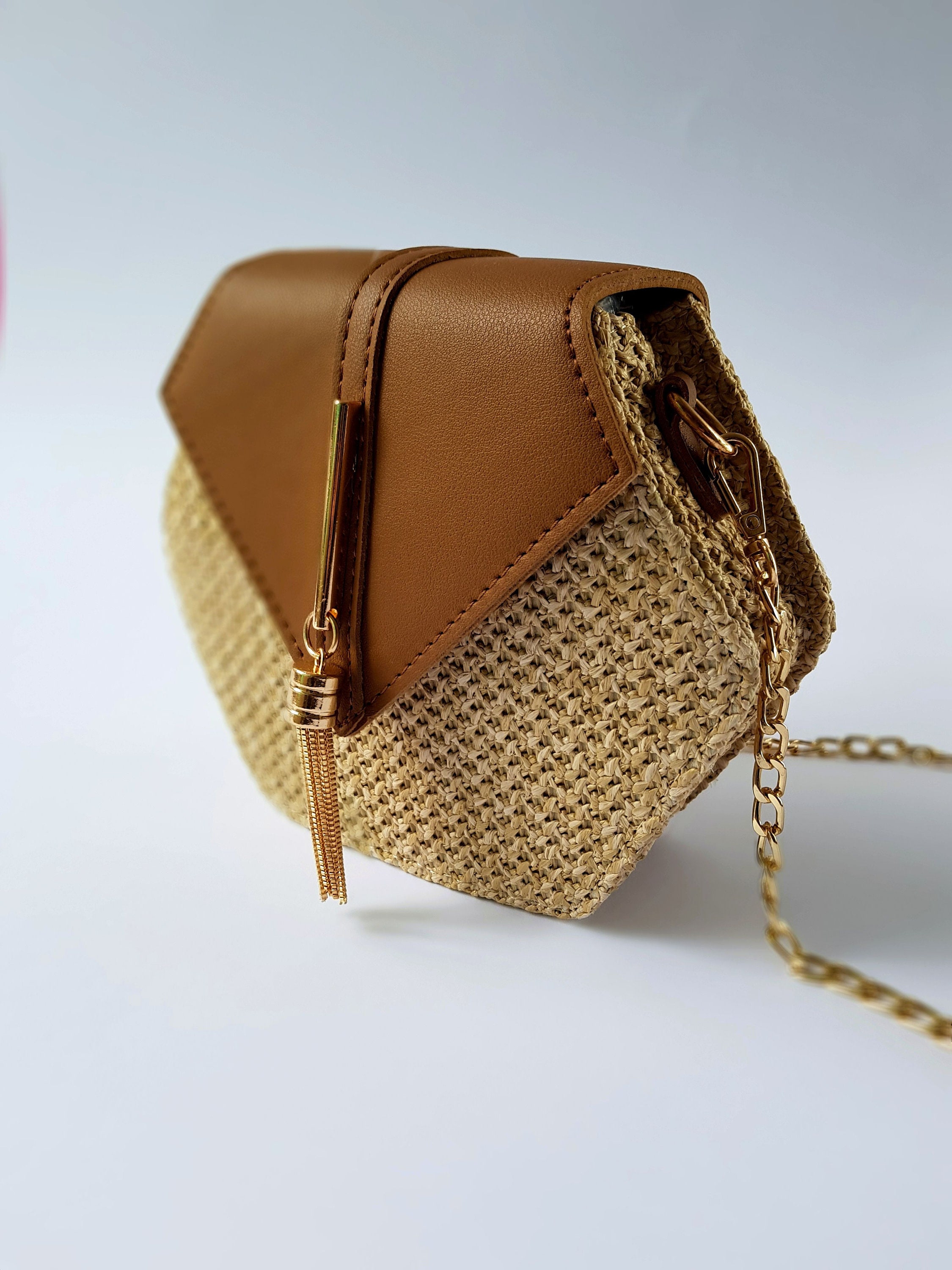 Hexagon Straw Bag