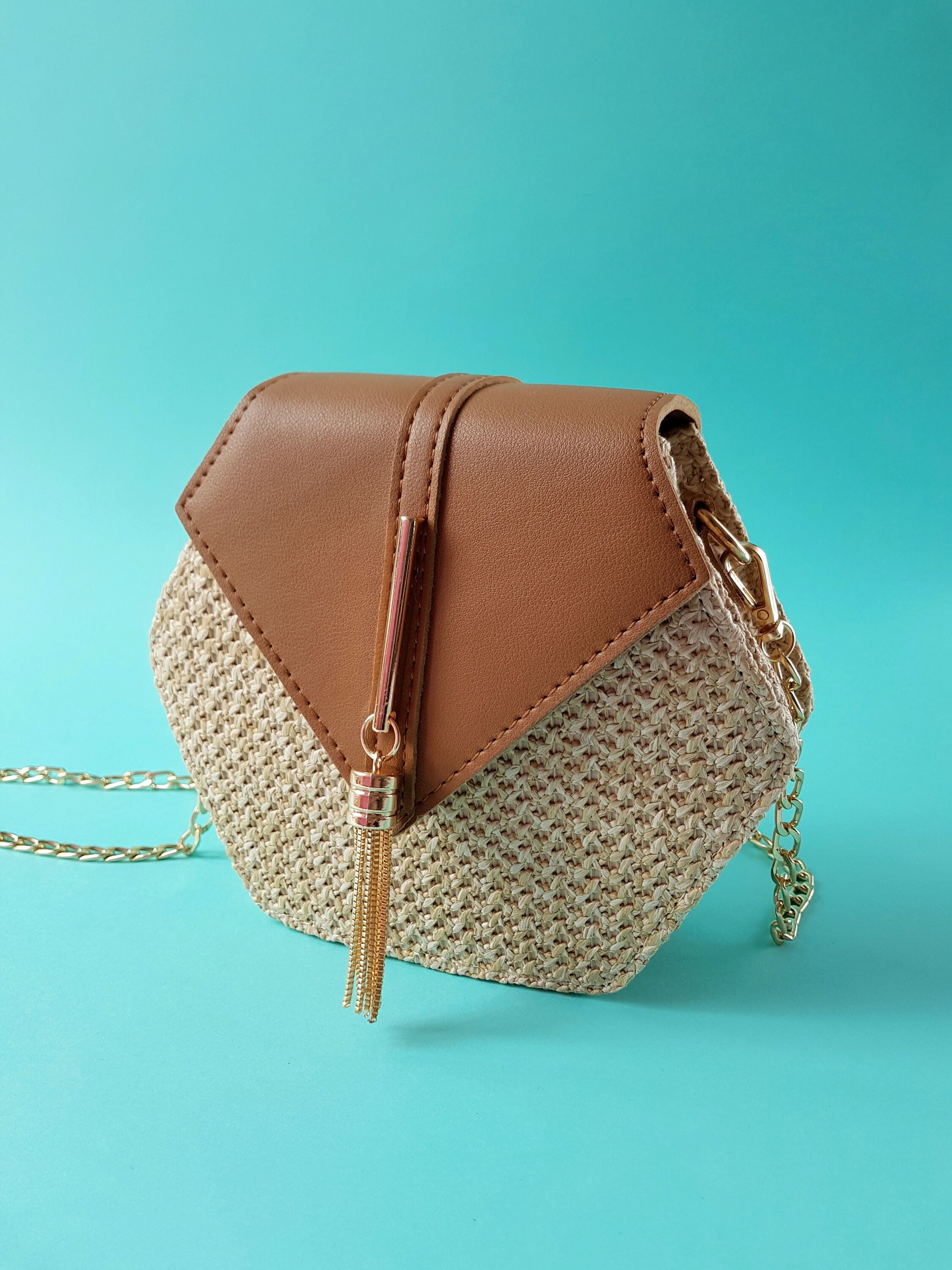 Hexagon Straw Bag
