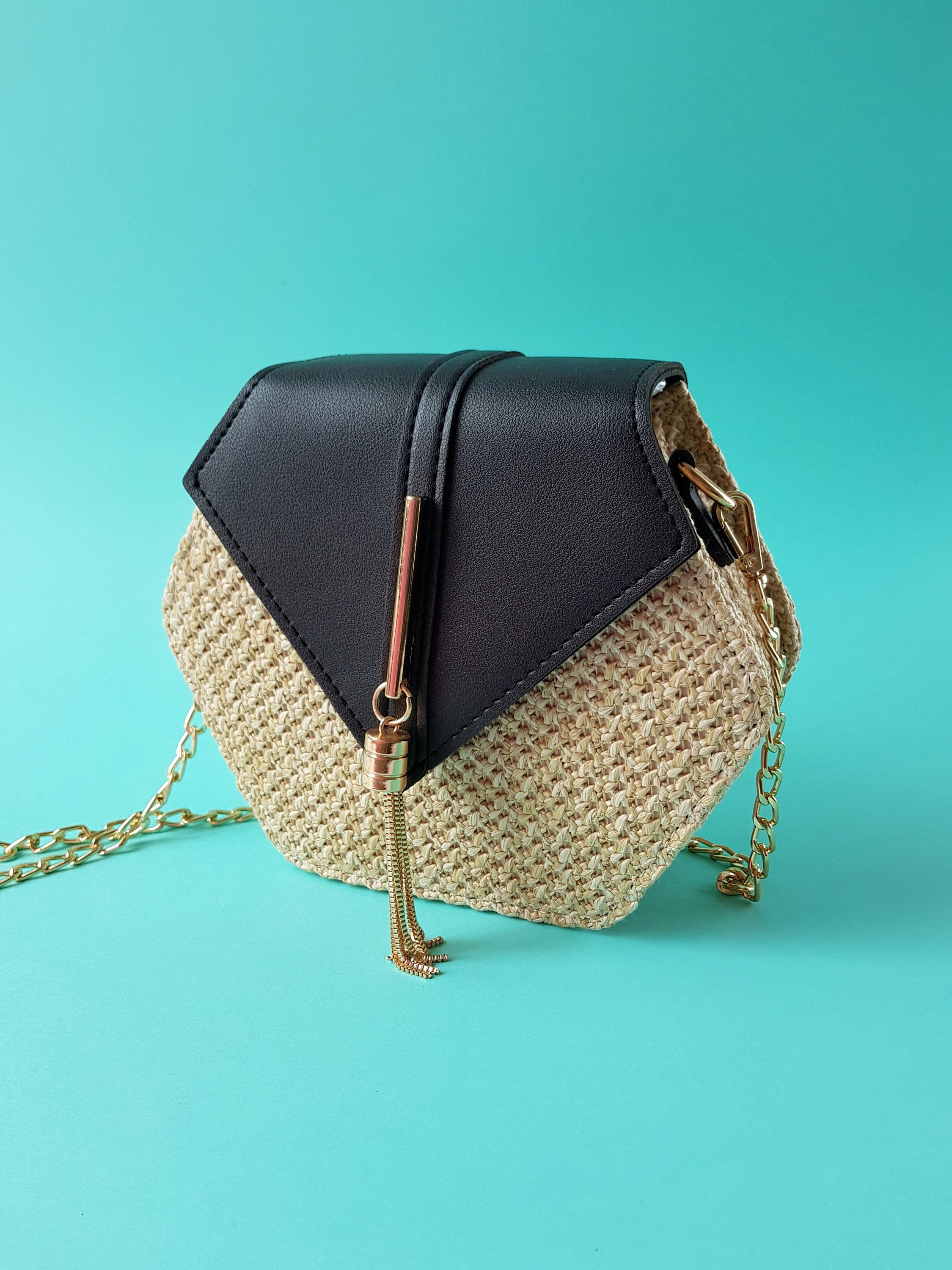 Hexagon Straw Bag