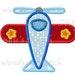 Airplane plane applique machine embroidery design digital | Etsy
