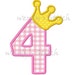 Princess crown 4 applique birthday machine embroidery design | Etsy