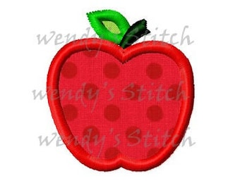 Apple Embroidery Design Instant Download - Etsy