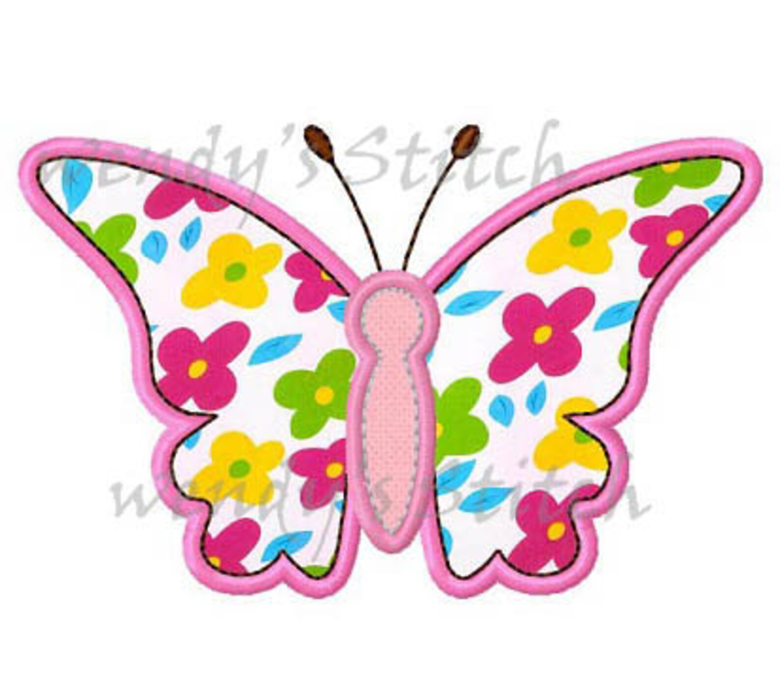Pretty Butterfly Outline Applique Machine Embroidery Digital - Etsy